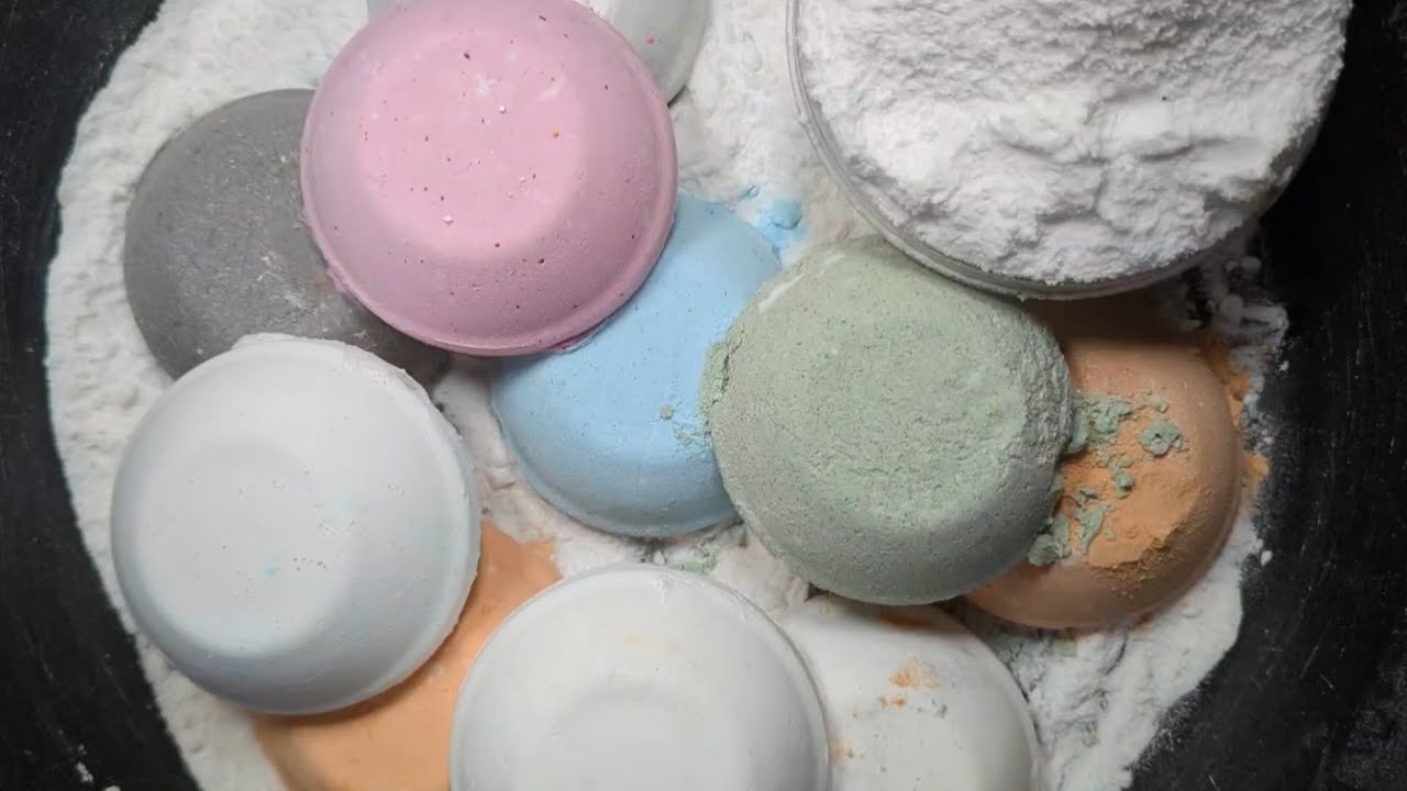 Colored Baking Soda Collab with @pulverasmr4659 - YouTube