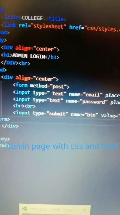 How To Make Admin Page Webdevelopment Coding Html Csscoding Css Youtube