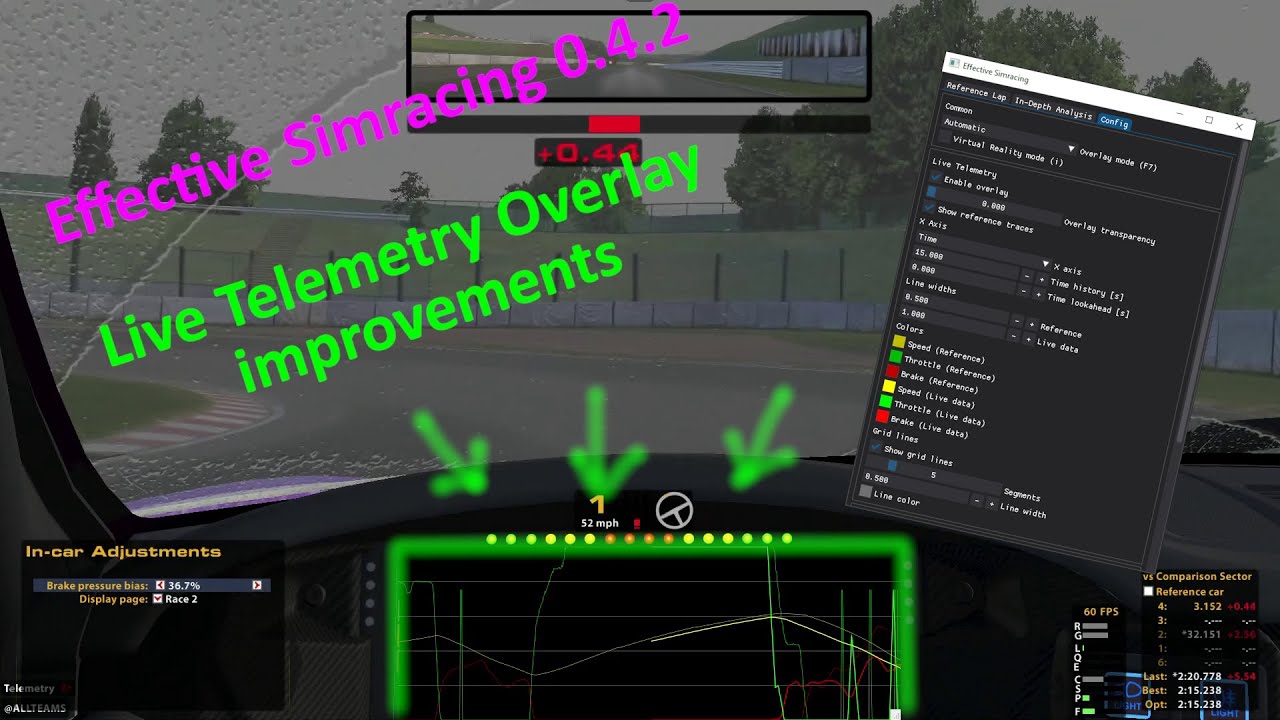 Effective Simracing 0.4.2 - Live Telemetry Overlay improvements - YouTube