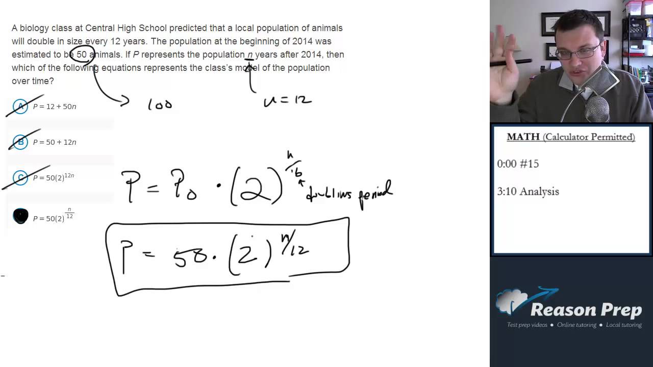 #15 - Exponential Growth, New SAT Foundations - Math - YouTube