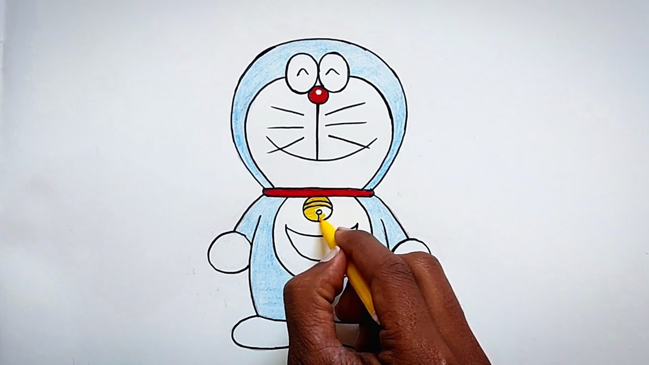 How To Draw a Doraemon Easy Drawing || डोरेमॉन की ड्रॉइंग कैसे बनाए ...