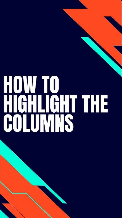 How To Highlight The Columns Excel Excelshortcuts Exceltips Excelsolutions Shorts Short