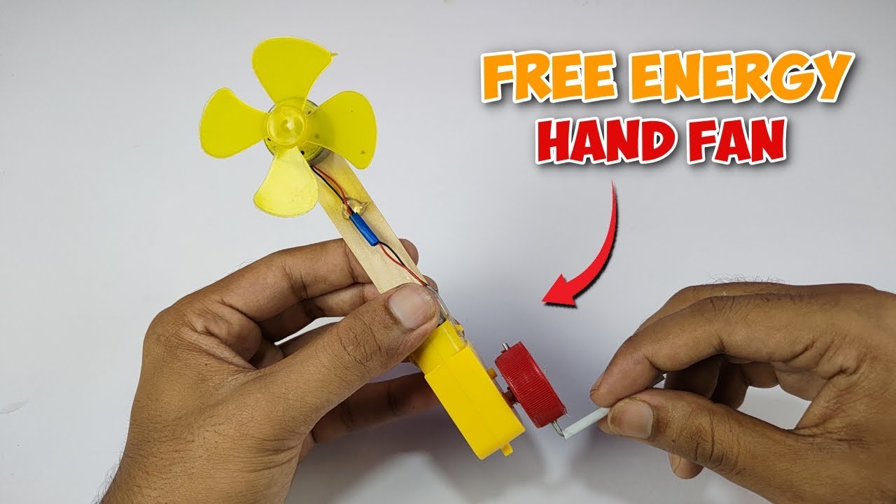 Free energy hand fan | DIY hand fan without electricity | Science ...