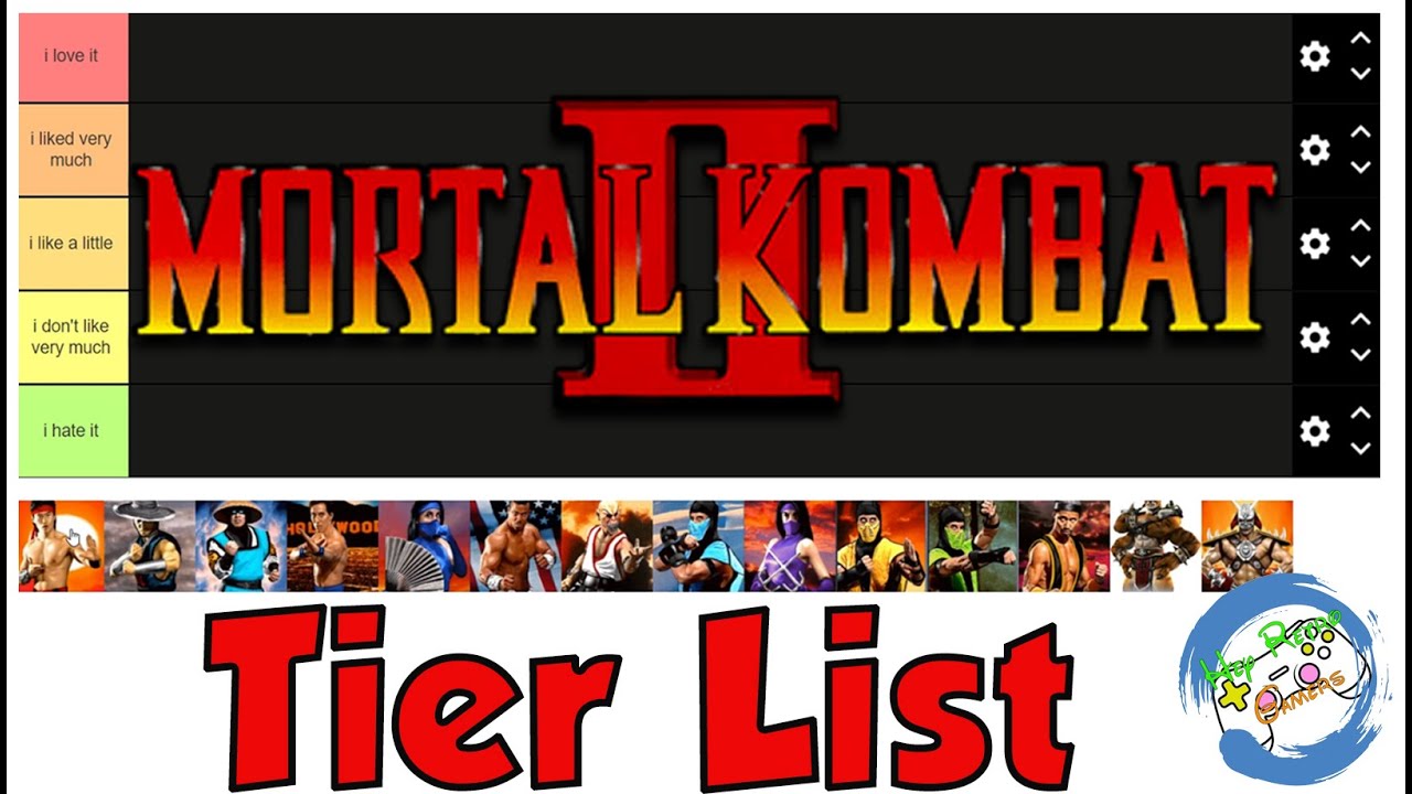 Mortal Kombat 2 Tier list (My favorite Fighters). - YouTube