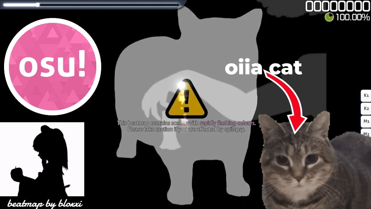 OIIA 🐈‍⬛x Bad Apple!!🍎 - osu! beatmap gameplay - YouTube
