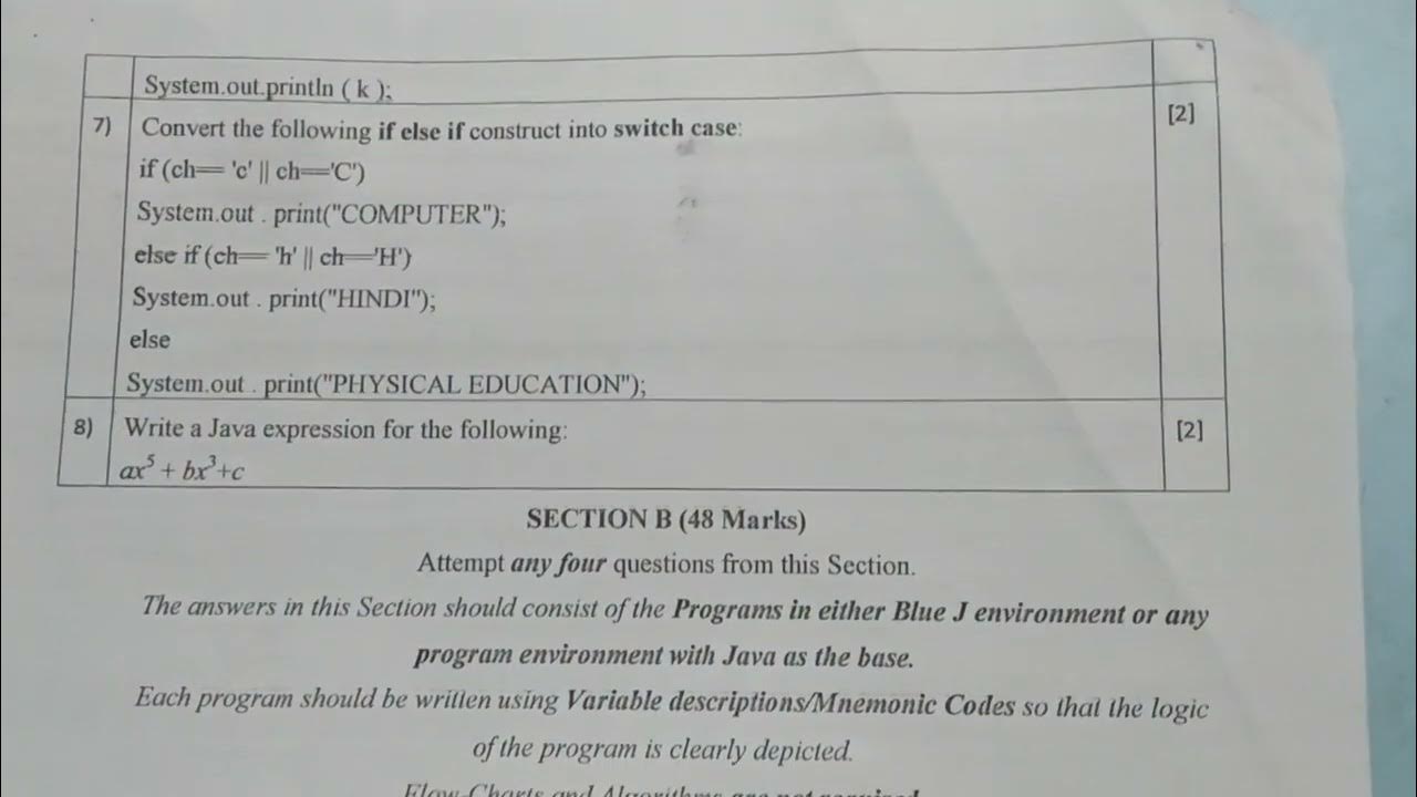 COMPUTER APPLICATIONS / CLASS 10 / ICSE / QUARTERLY EXAMINATION / QUESTION PAPER 2023 - 24 - YouTube