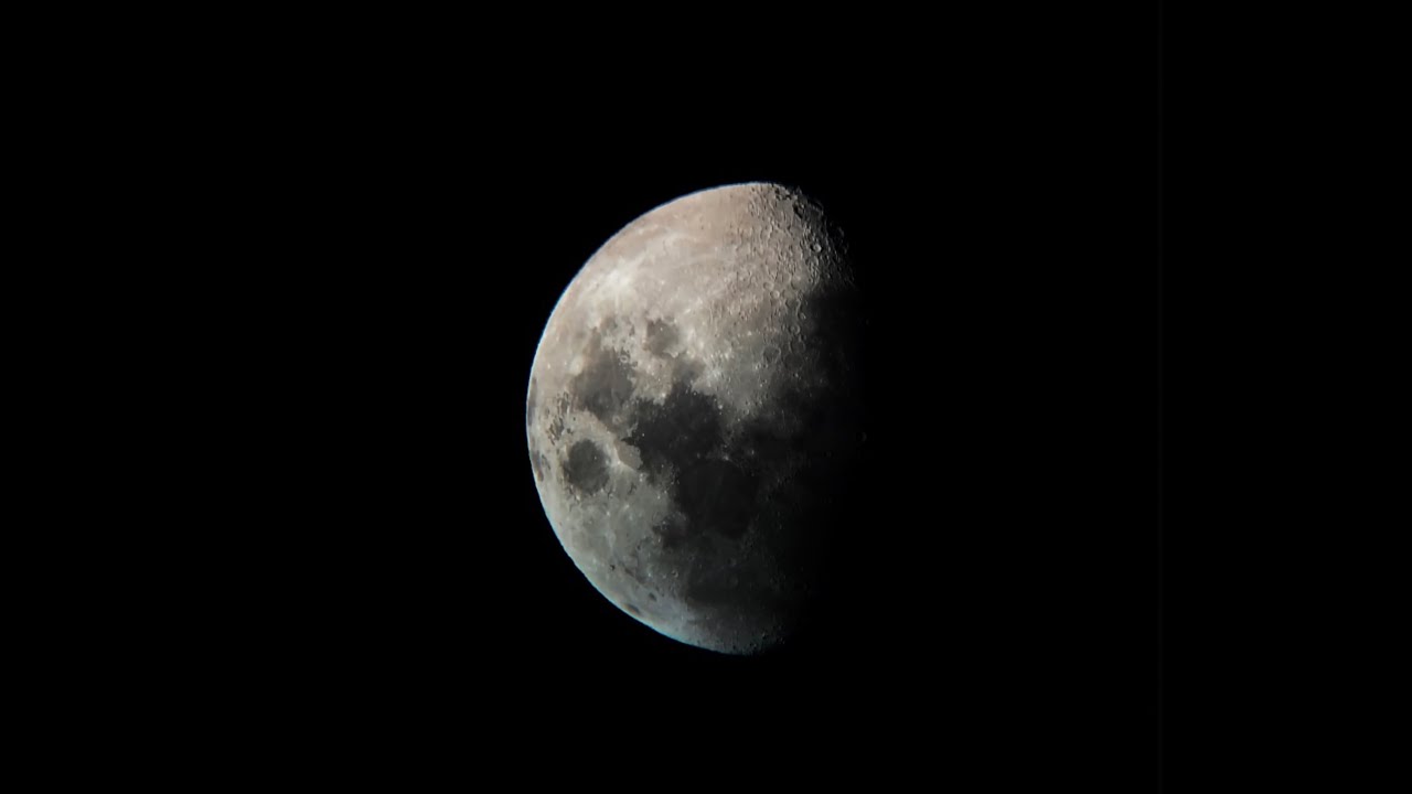 The moon through a Celestron astromaster 130 EQ!!! - YouTube