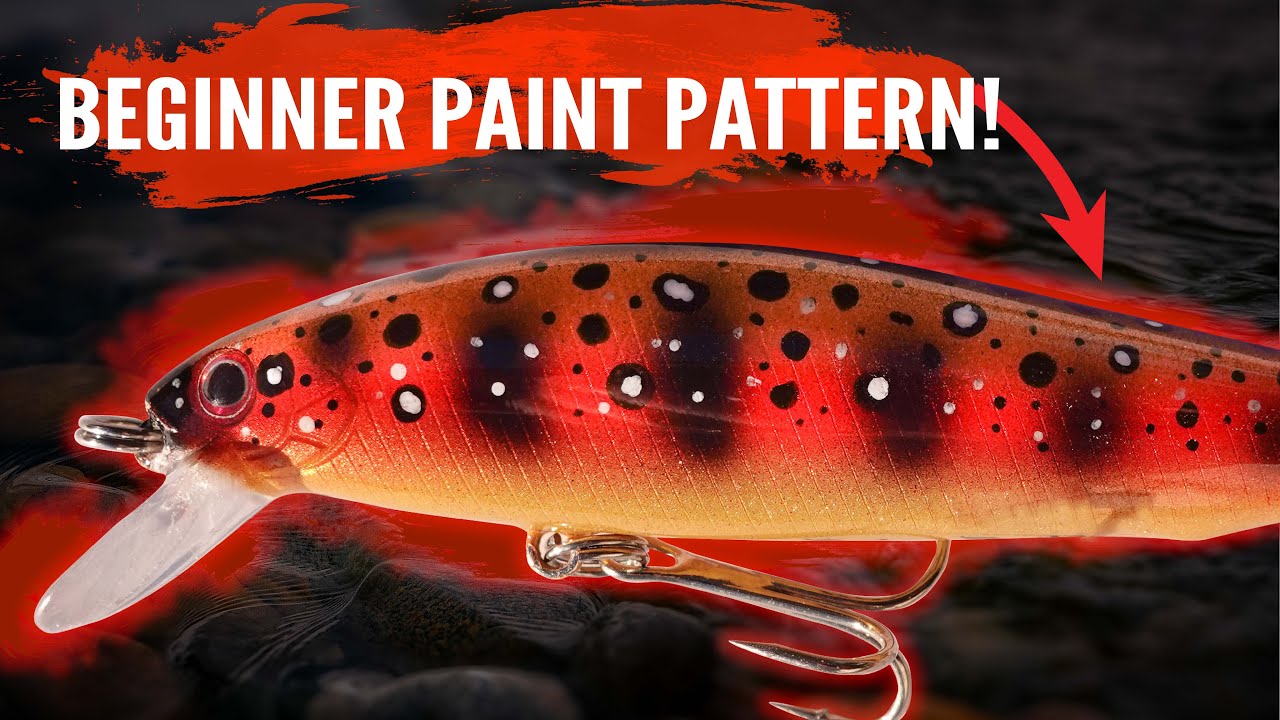 Easy Lure Painting For Beginners // Trout Pattern - YouTube