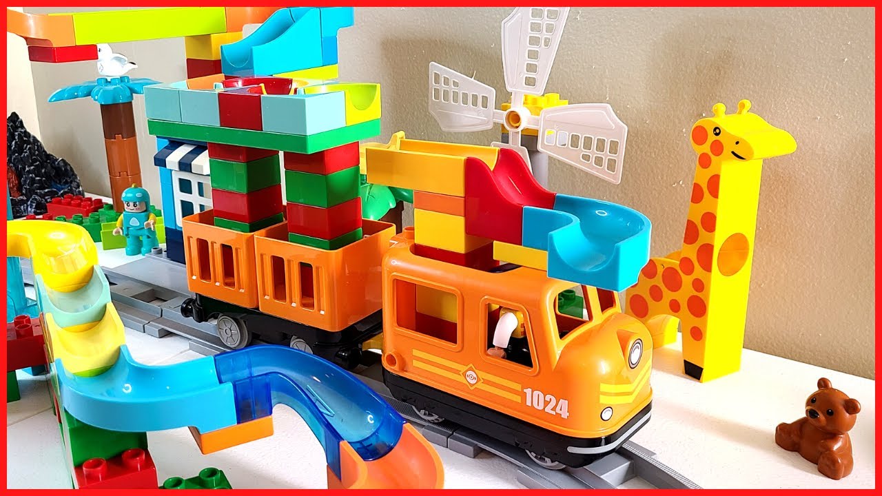Big Train Marble Run Block Coaster ☆ Satisfying Marble Run Block ...