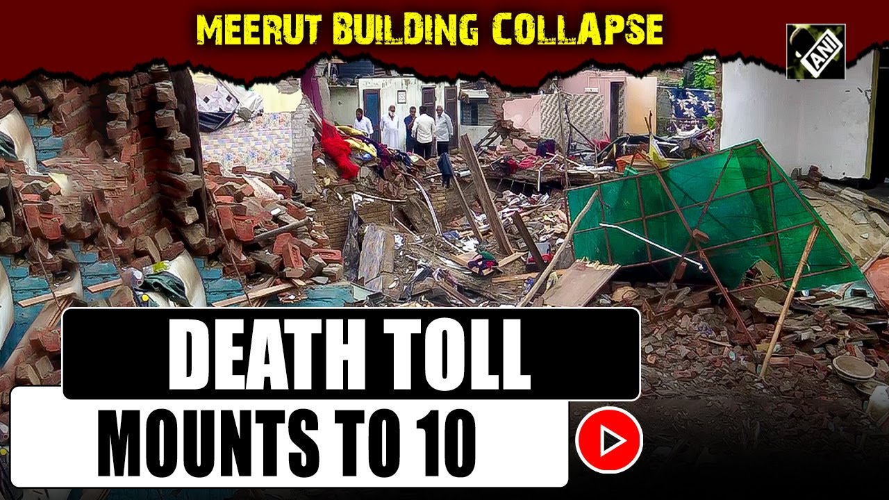 Meerut Building Collapse | Death toll mounts to 10; rescue operation underway - YouTube