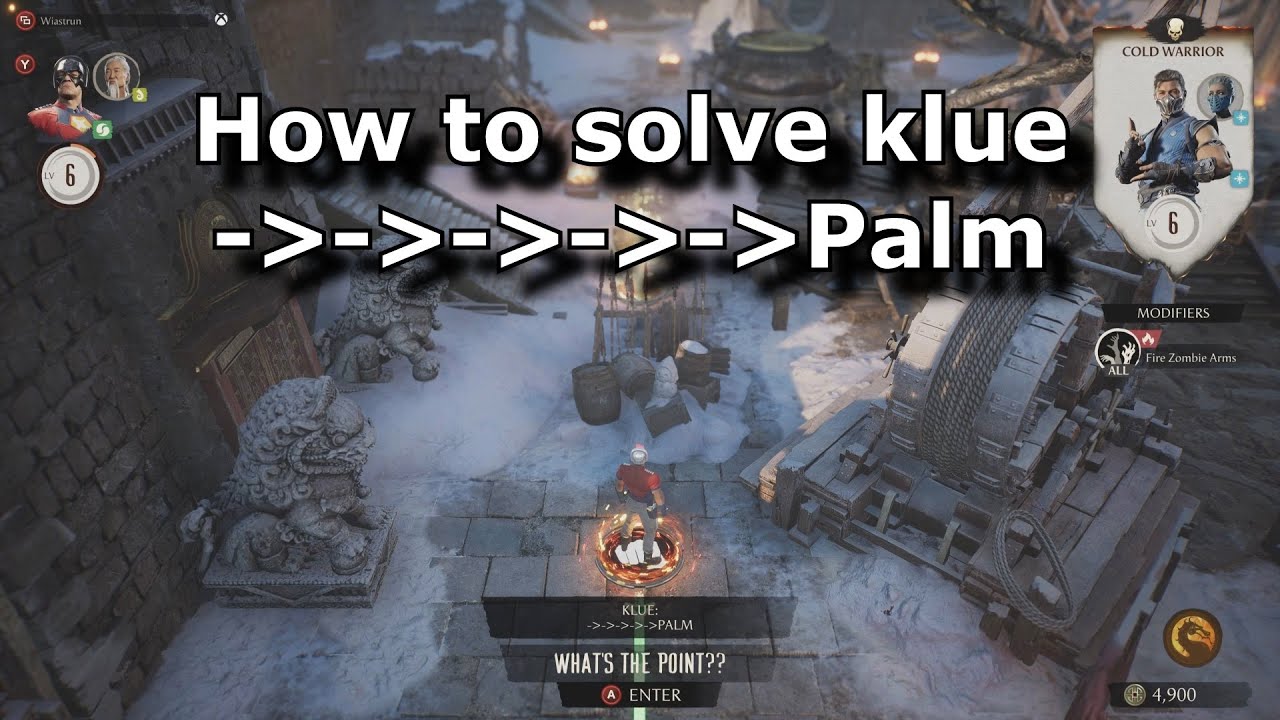 MK1 Invasions - How to solve klue Palm in the Rampart mesa - YouTube