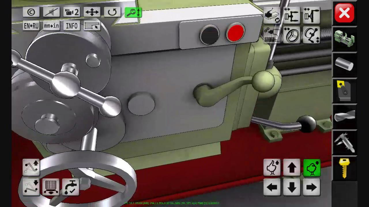 Belajar membubut muka (facing) dengan simulator - YouTube