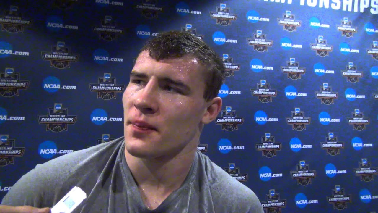 Adam Coon (Michigan) after taking 3rd at 285 at 2016 NCAAs - YouTube