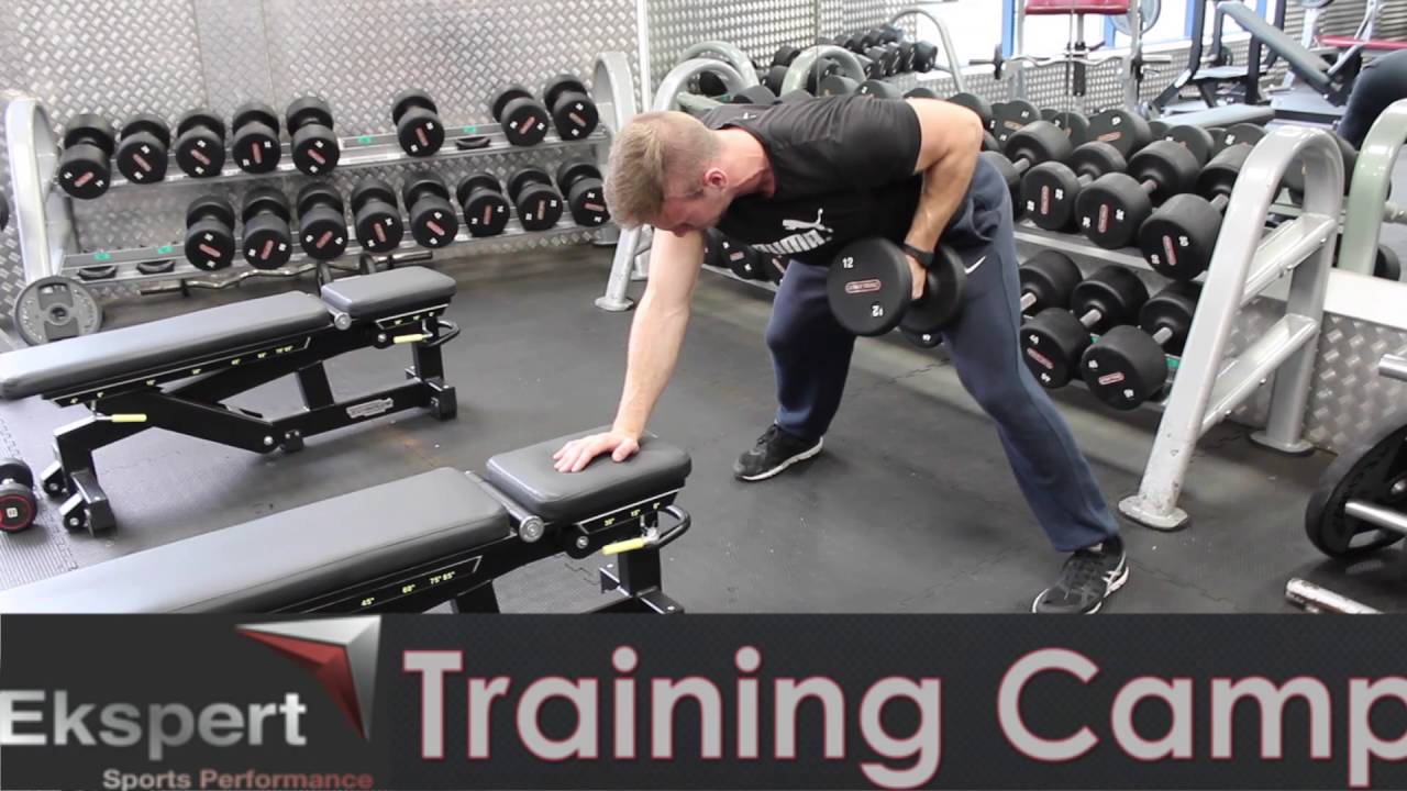Dead stop dumbbell row - YouTube