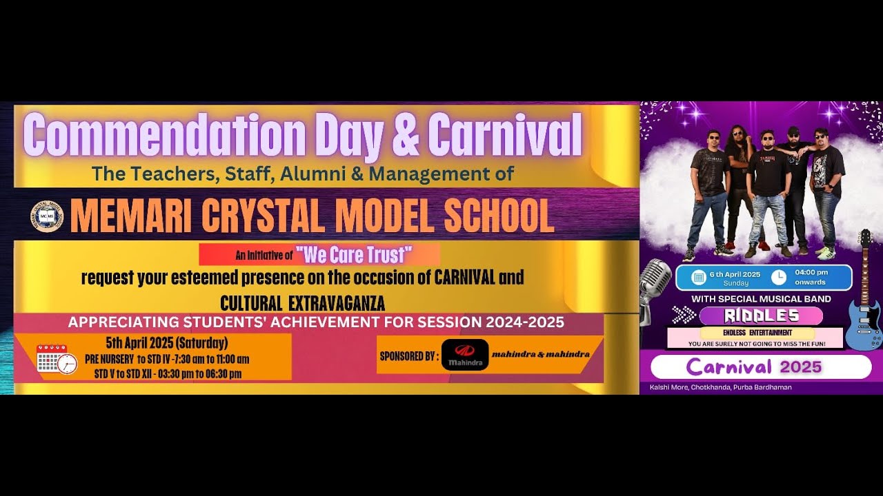 Memari Crystal Model School COMMENDATION DAY & CARNIVAL - 2024-25 -06 ...
