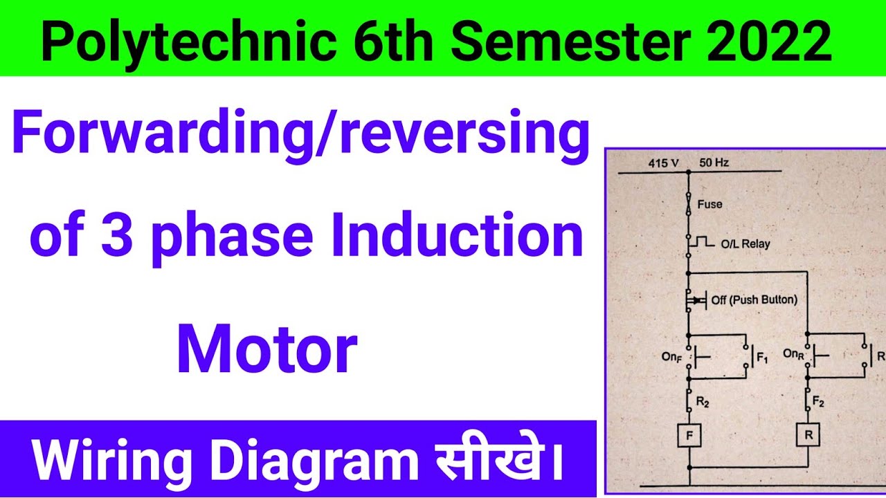 Forwarding Reversing of 3 phase induction Motor | Reverse forward power ...