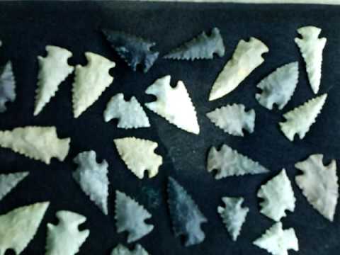 Ohio Serrated Amos Corner Notch Arrowheads Indian Artifact Hunting - YouTube