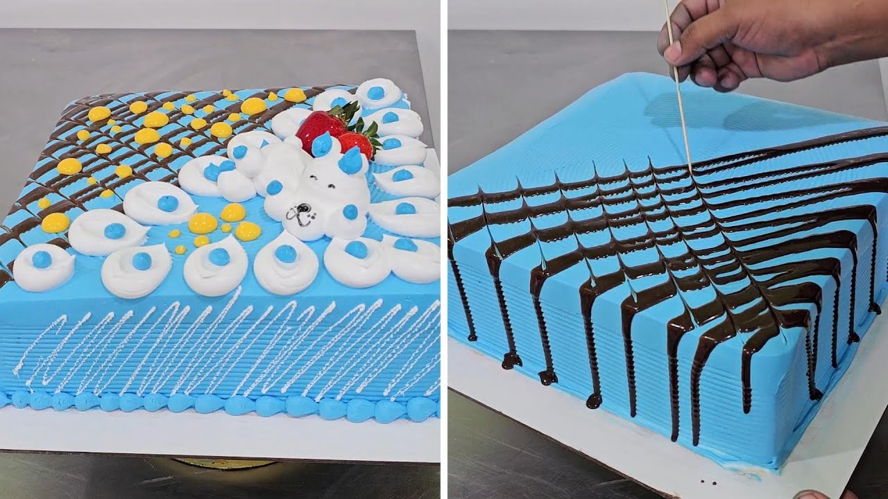 square cake design for birthday | different cake designs for birthdays ...