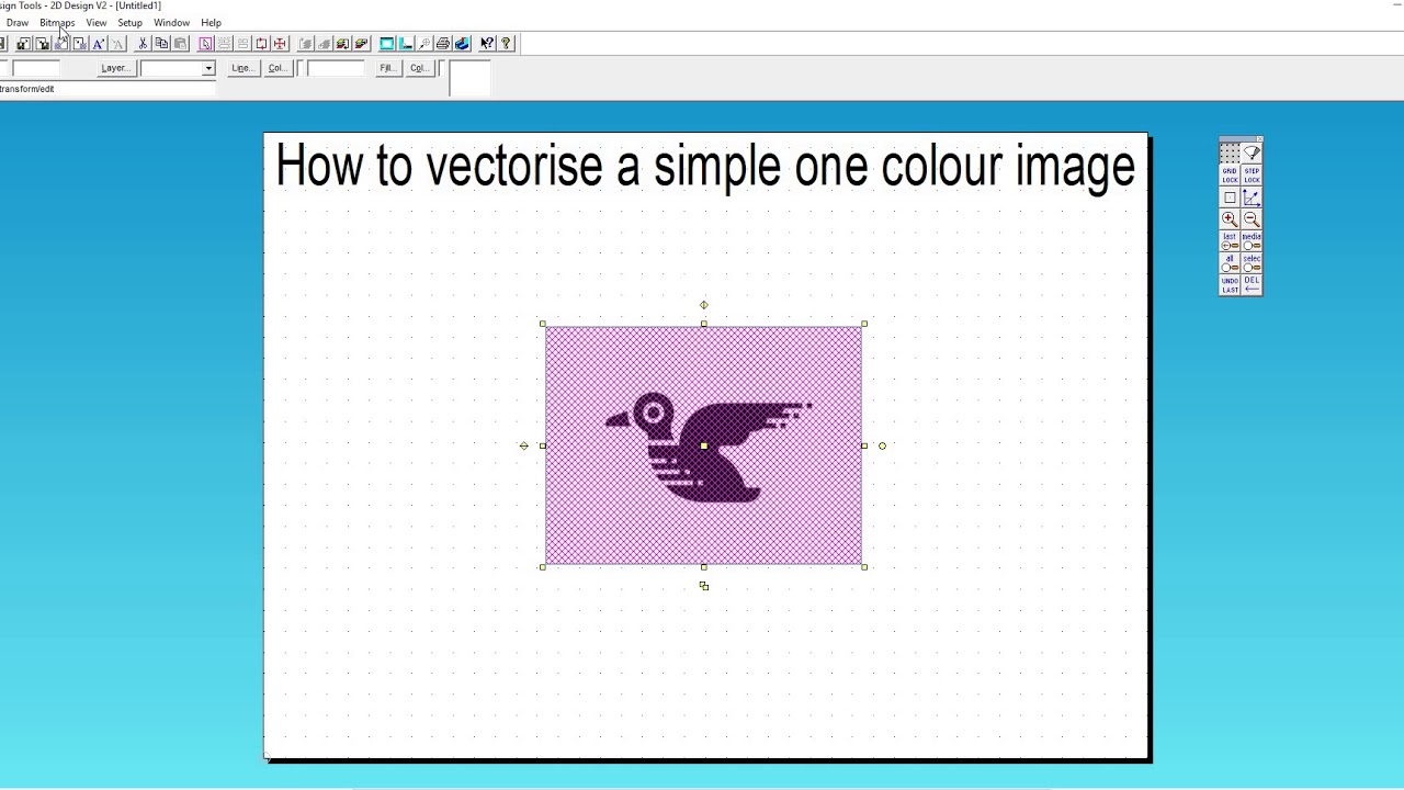 How to vectorise a simple one colour image - YouTube