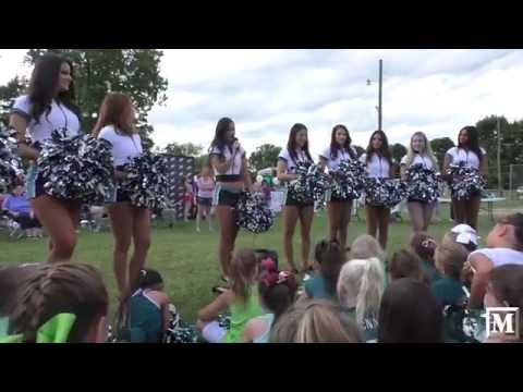 Philadelphia Eagles Cheerleaders Visit Bangor Youth Cheer Squad