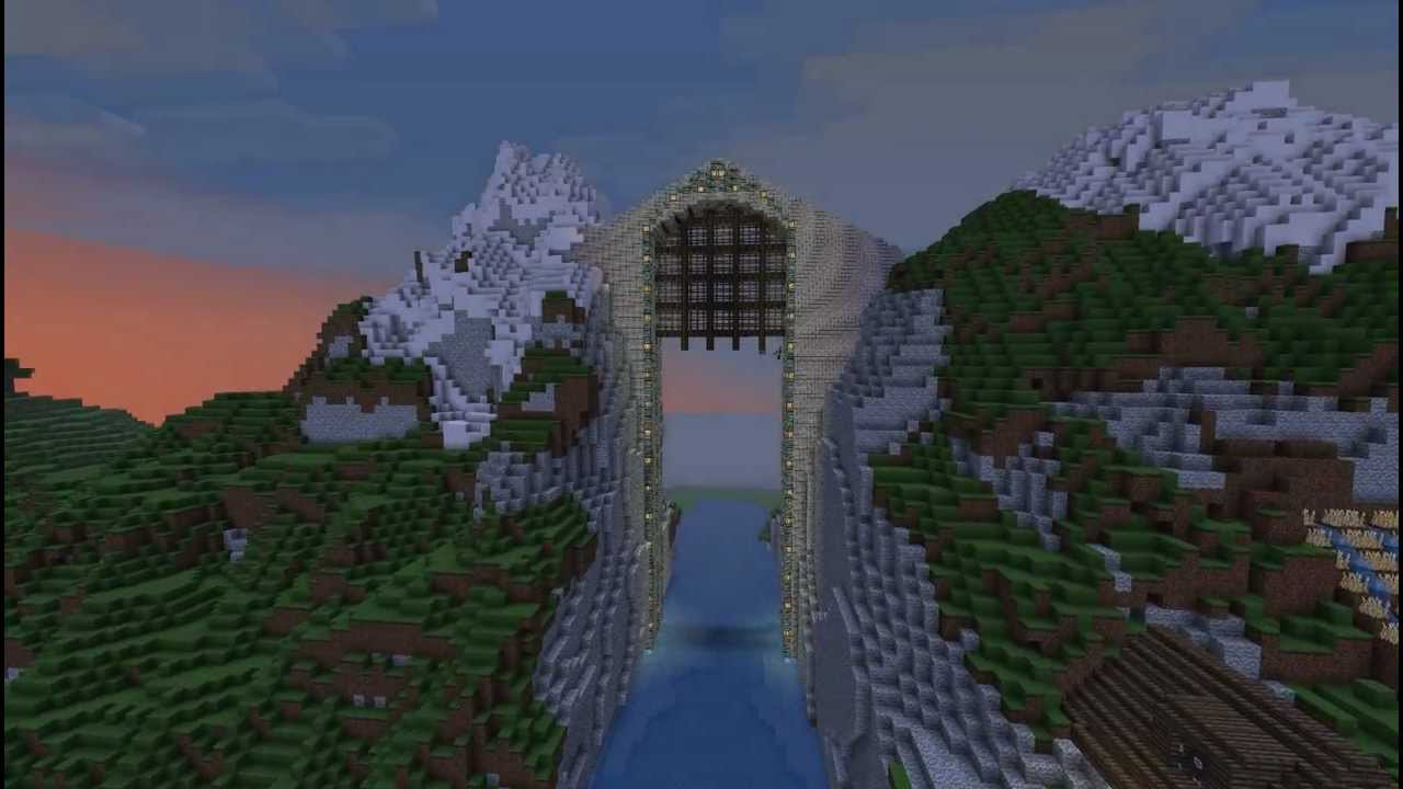 Minecraft Build - Harbor: Part 1, The Gate - YouTube