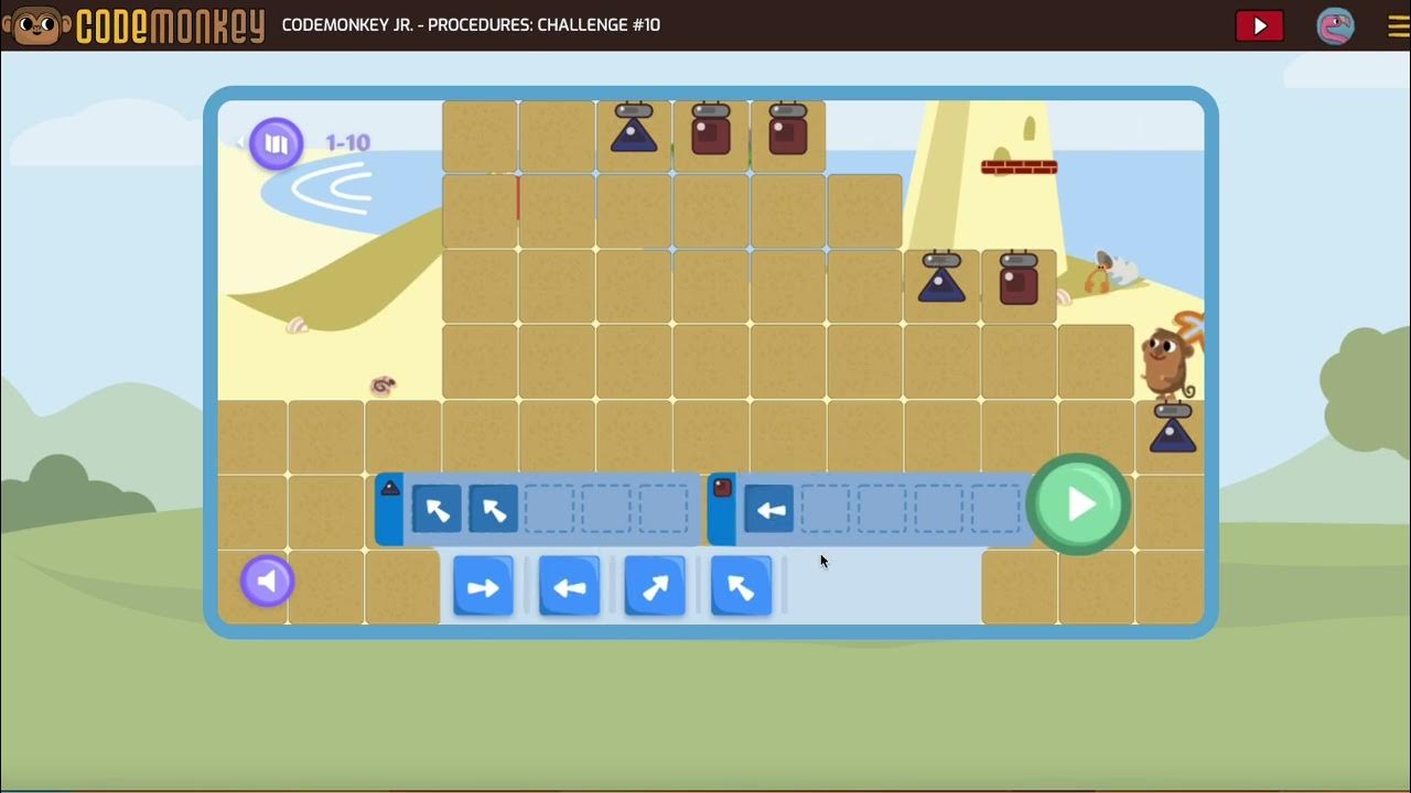 CodeMonkey Jr Procedures 10 - YouTube