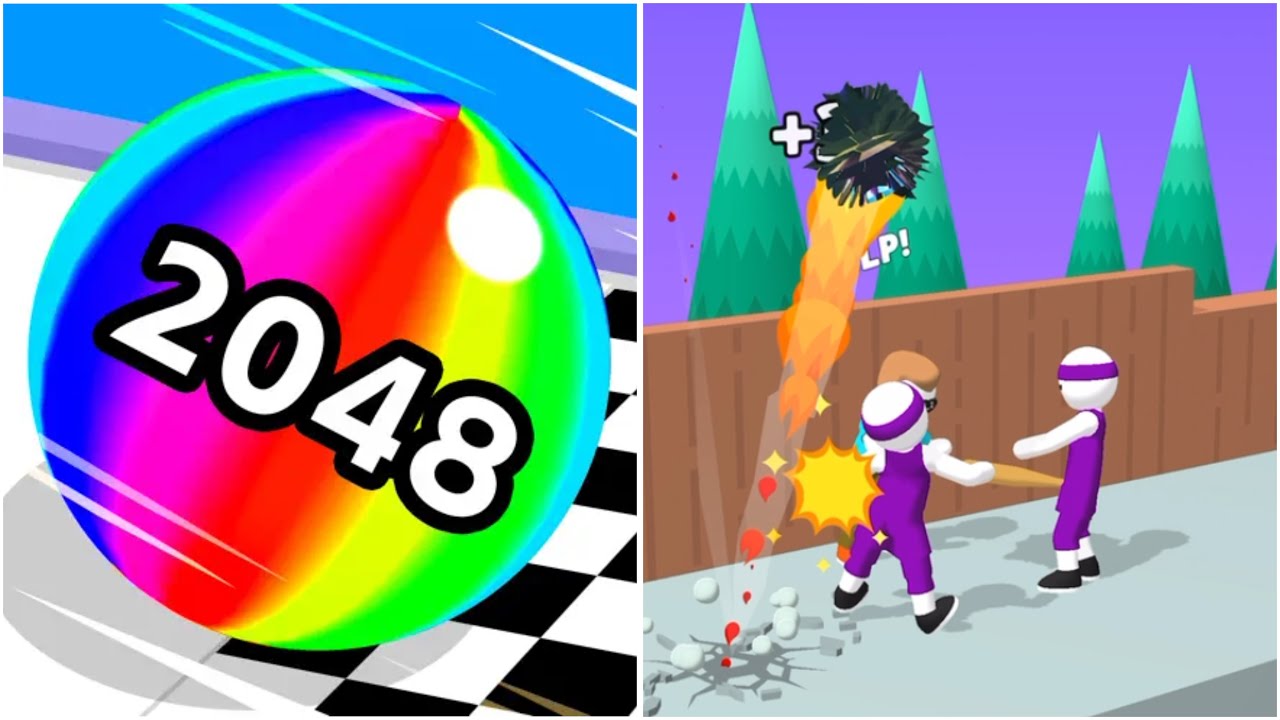 Ball Run 2048 vs Bounce Dunk Android, iOS Gameplay Mobile Ep382 - YouTube