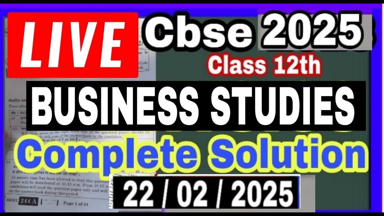 LIVE BST all set - COMPLETE solution 2025 |class 12 Business studies solution 2025| bst paper ...