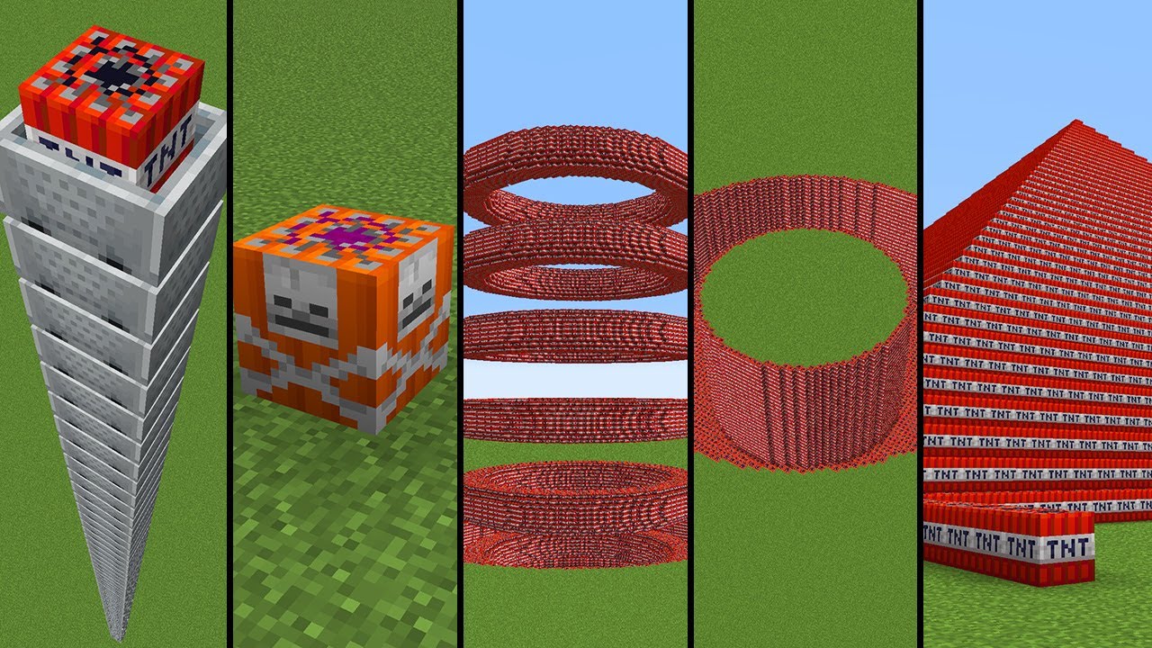 all 10 biggest tnt experiments in Minecraft - YouTube
