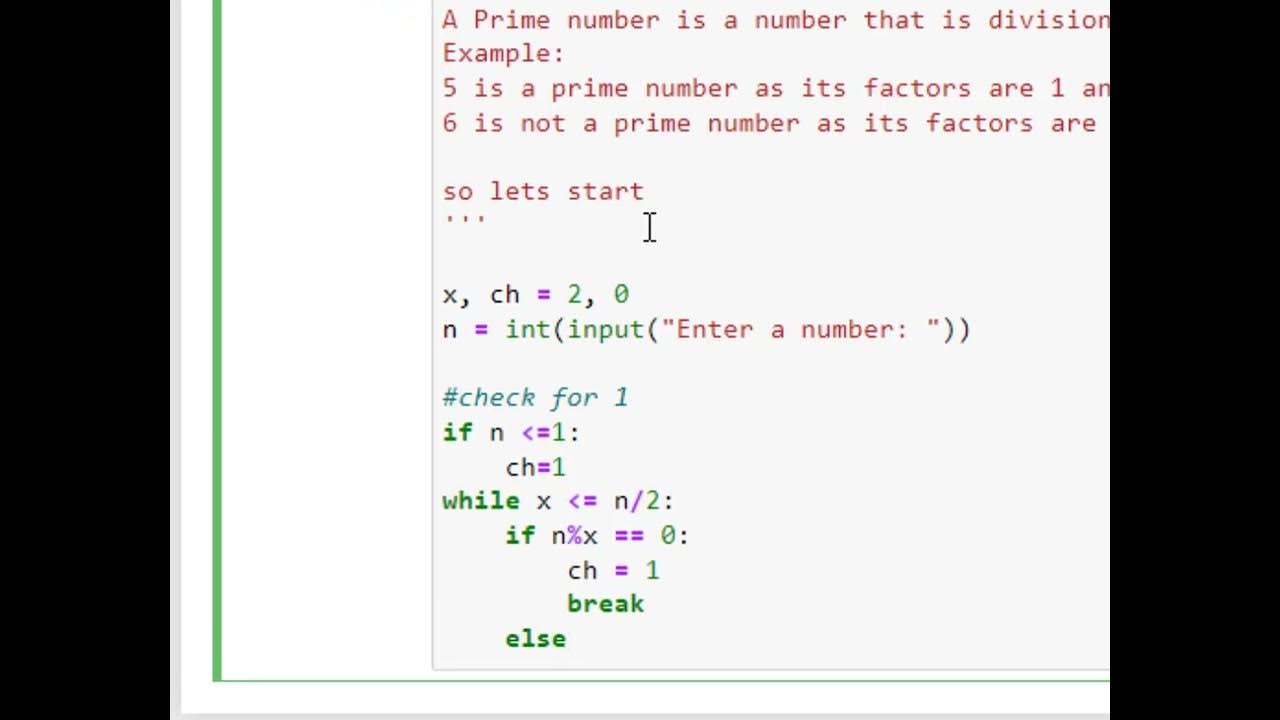 Prime Number 1 in Python using Jupyter Notebook - YouTube