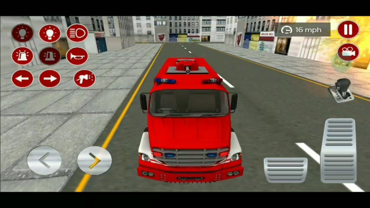 Real Fire Truck Driving Simulator : Fire Fighting Pt.4 - Andoid ...
