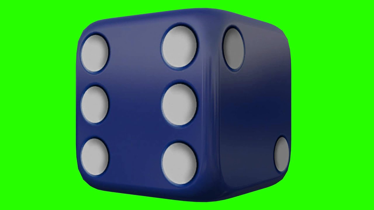 blue dice spinning green screen effect free stock footage - YouTube