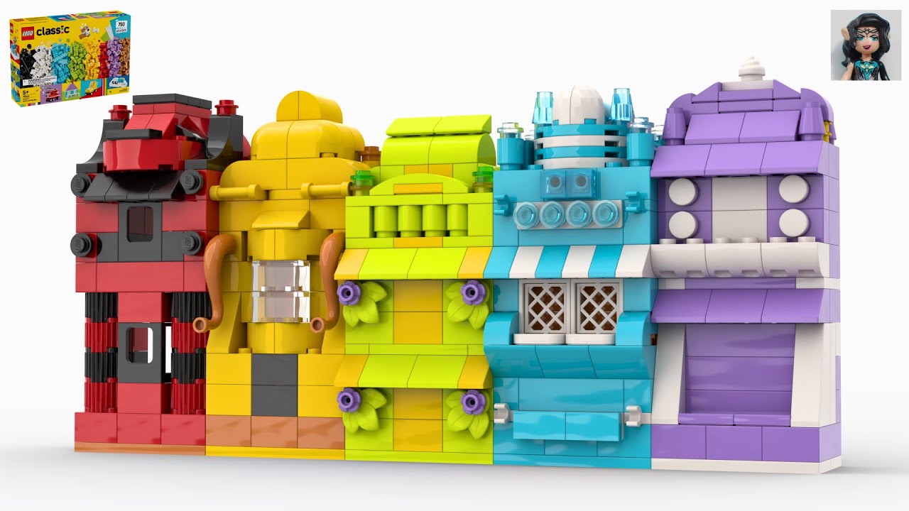 RAINBOW HOUSES Lego classic 11044 ideas How to build - YouTube