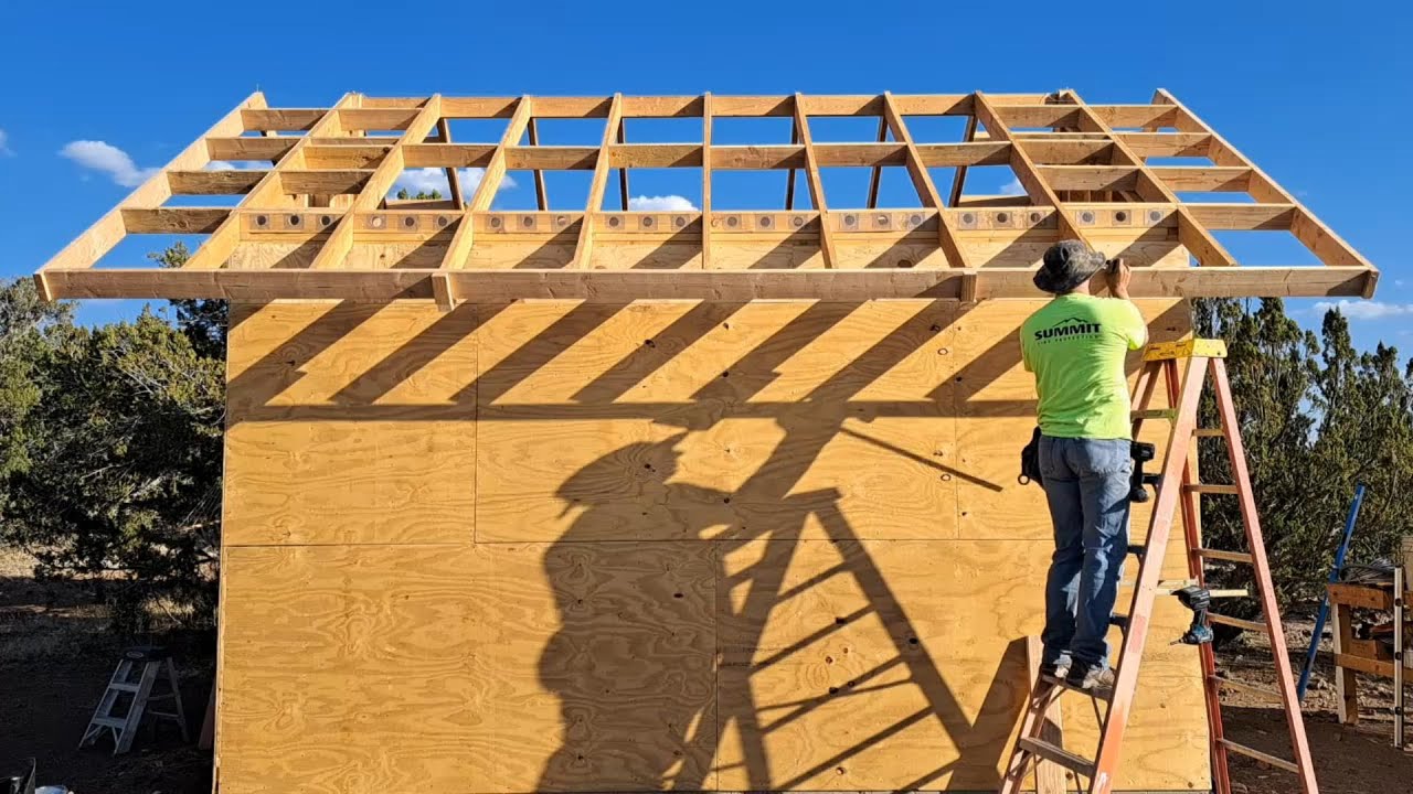 Building a Shed for Off Grid Solar - YouTube