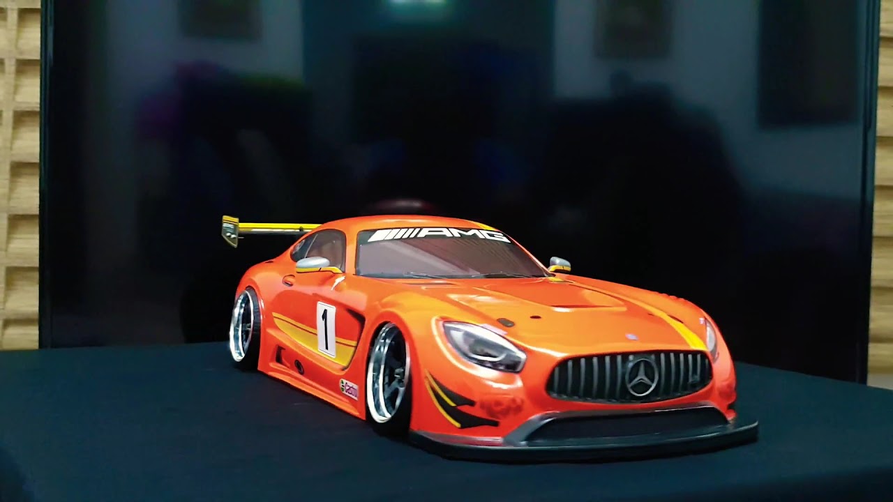 Tamiya MERCEDES AMG GT3 RC body - YouTube