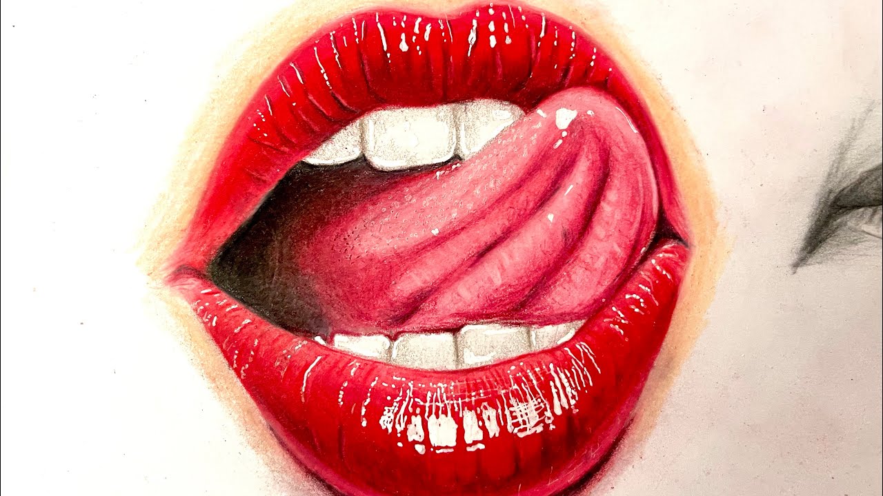 How to draw lips using colored pencils | step by step for beginners ...