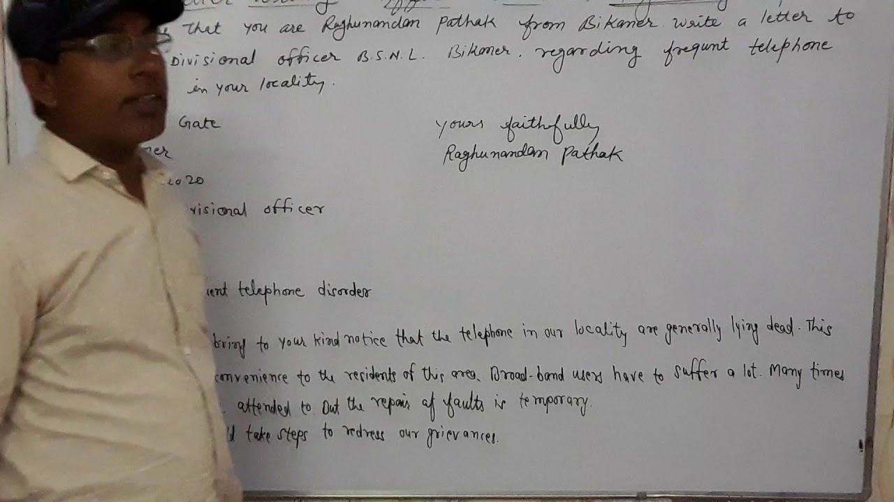 Class 12th English letter writing (Part-5) - YouTube