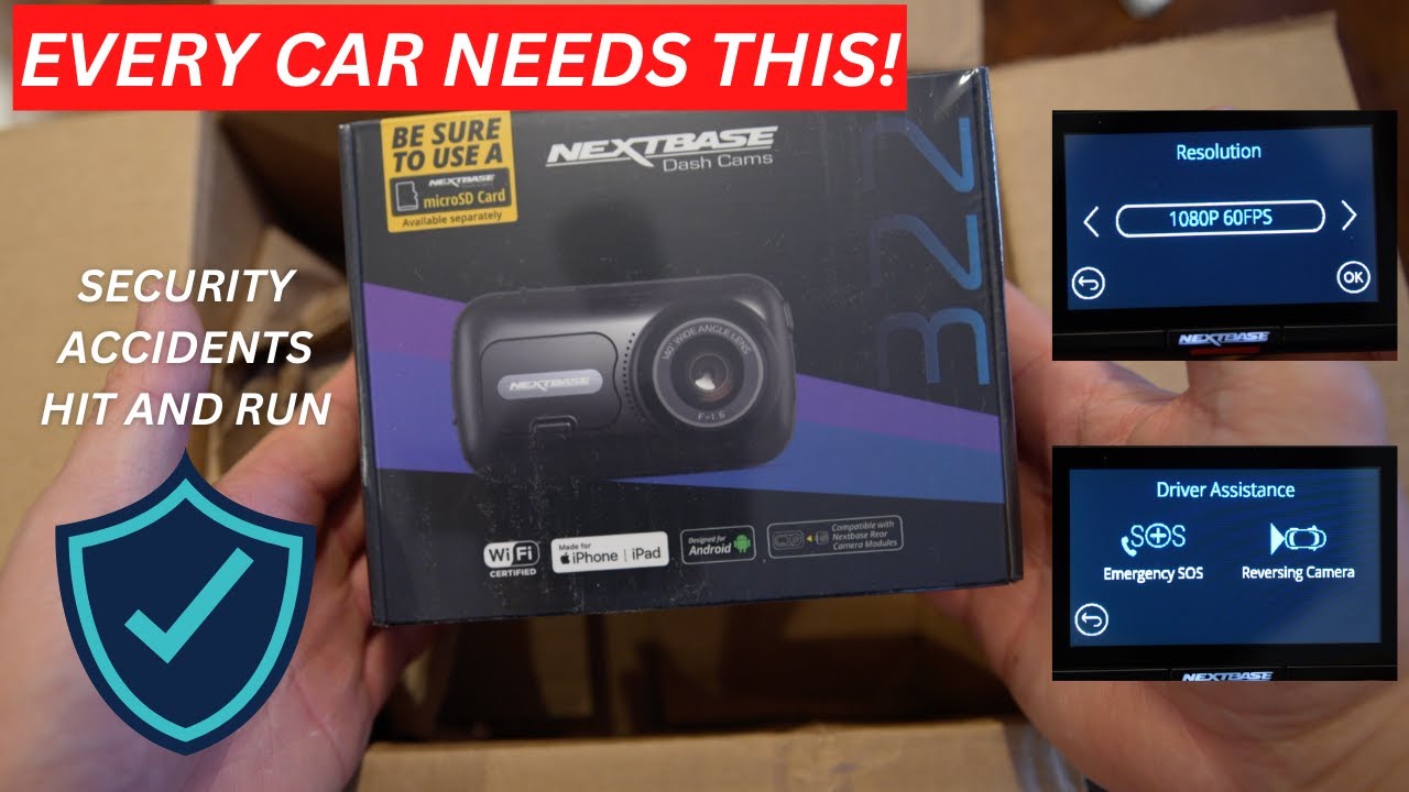 NextBase 322GW 1080p HD 60fps Dash Cam | Unboxing & Setup - YouTube