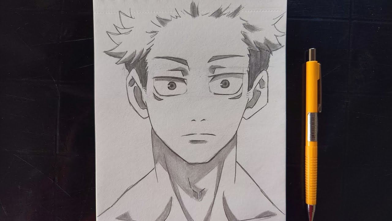 How To Draw Yuji Itadori Easy//Yuji Drawing Easy Step By Step Tutorial ...