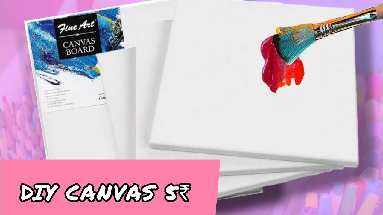 DIY canvas at home🙀|||how to make canvas//such a cheapest prize :only 5 ...