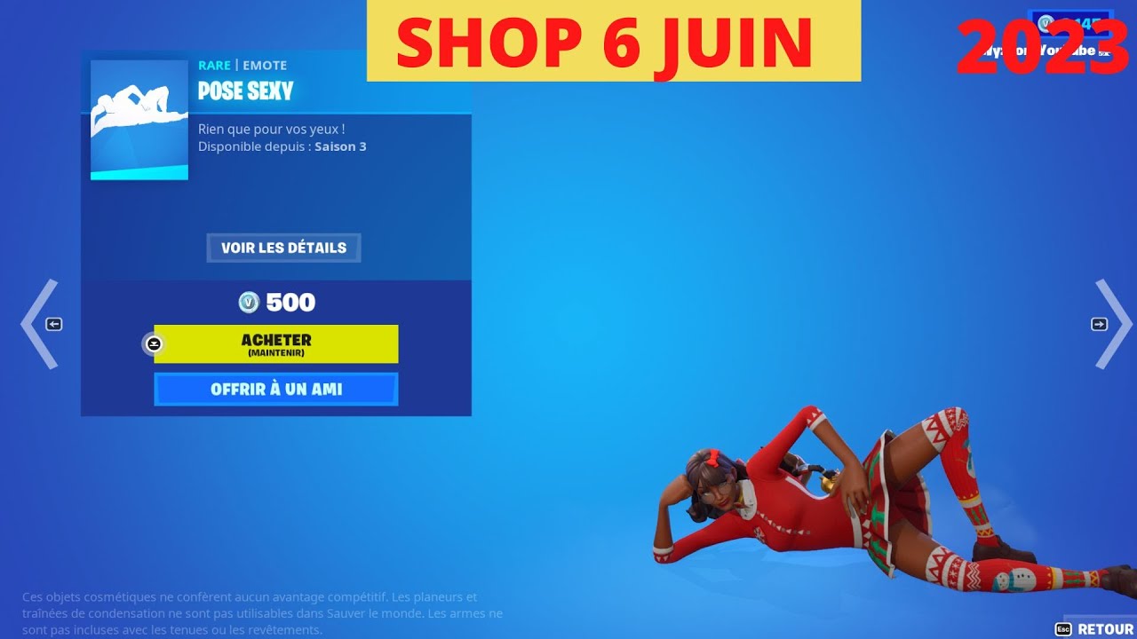 New Pose Sexy Fortnite Emote Boutique 6 Juin Fortnite Battle Royal Item Shop 606 6 Juin Youtube