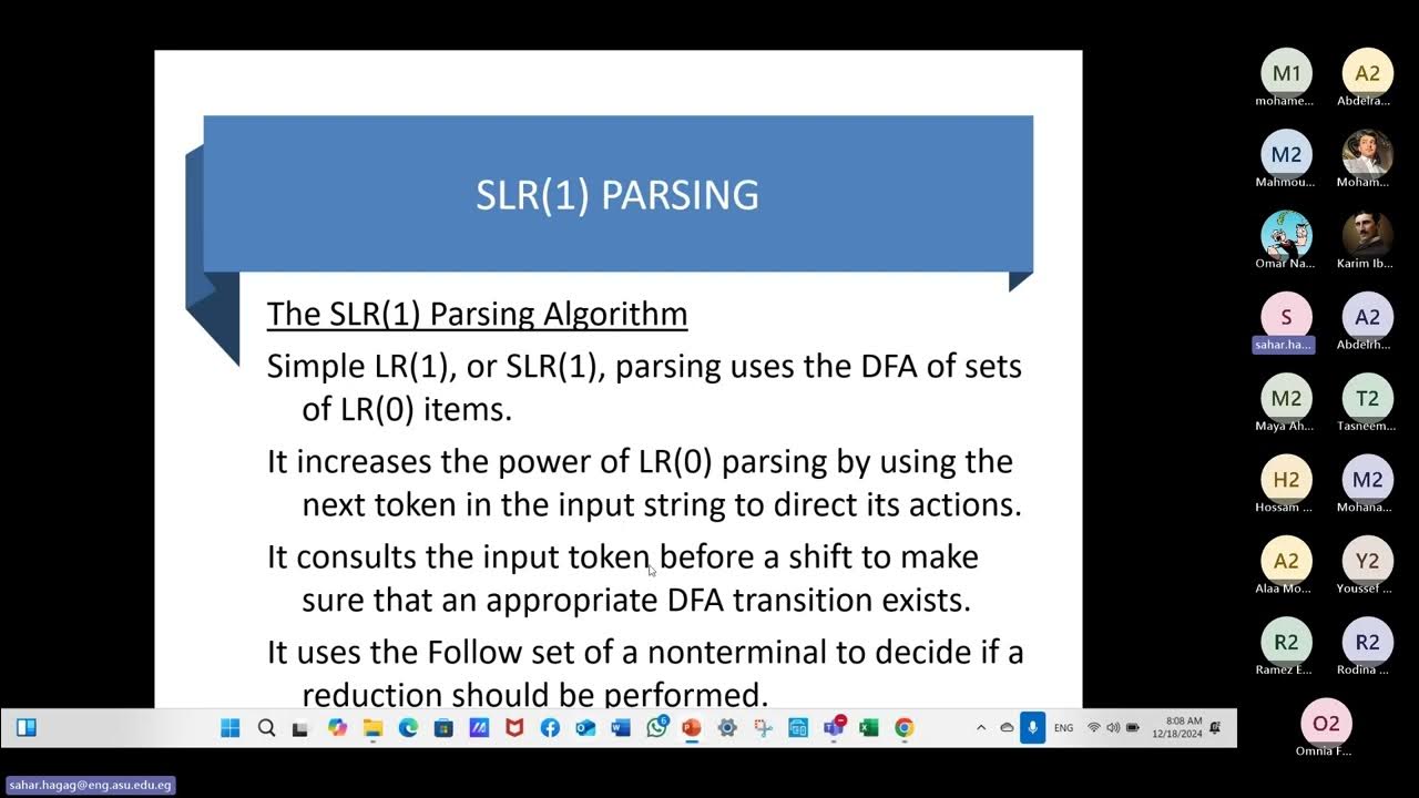 Design of Compilers - Lecture (11) - Dr. Sahar Hagag - Fall '24 - YouTube