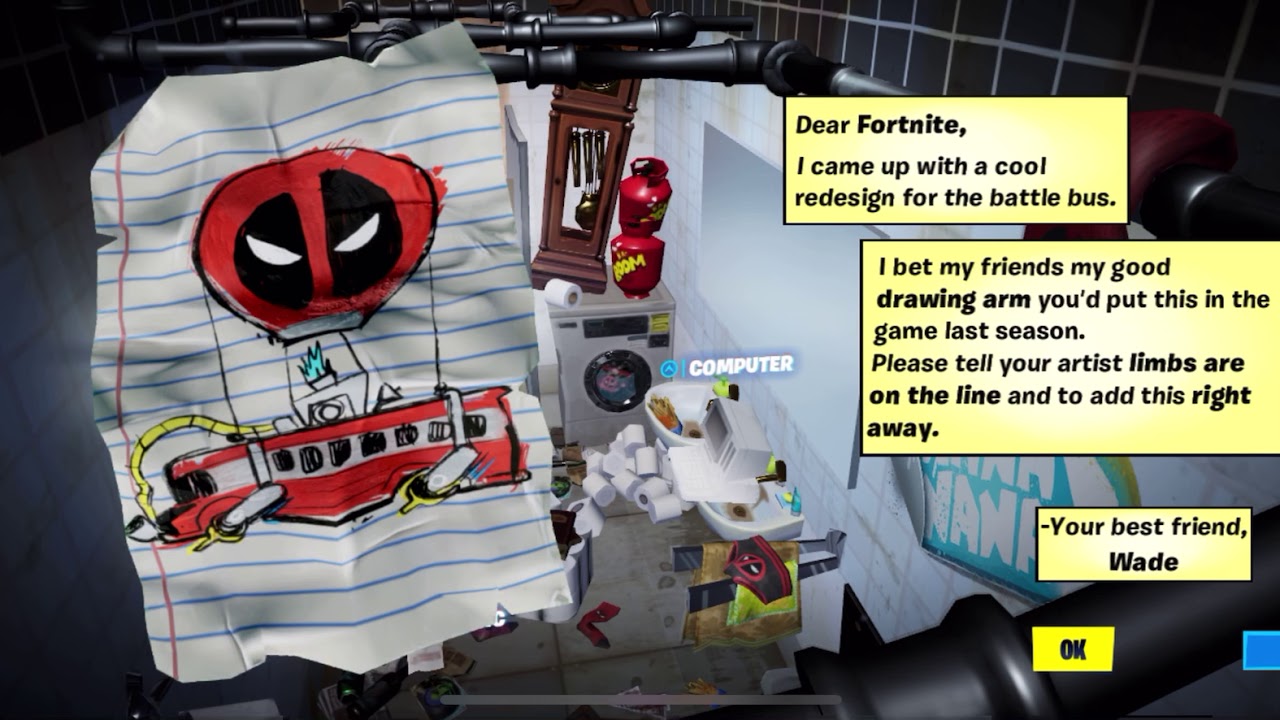 Fortnite Chapter 2 Read Deadpool’s letter to Epic Games - YouTube