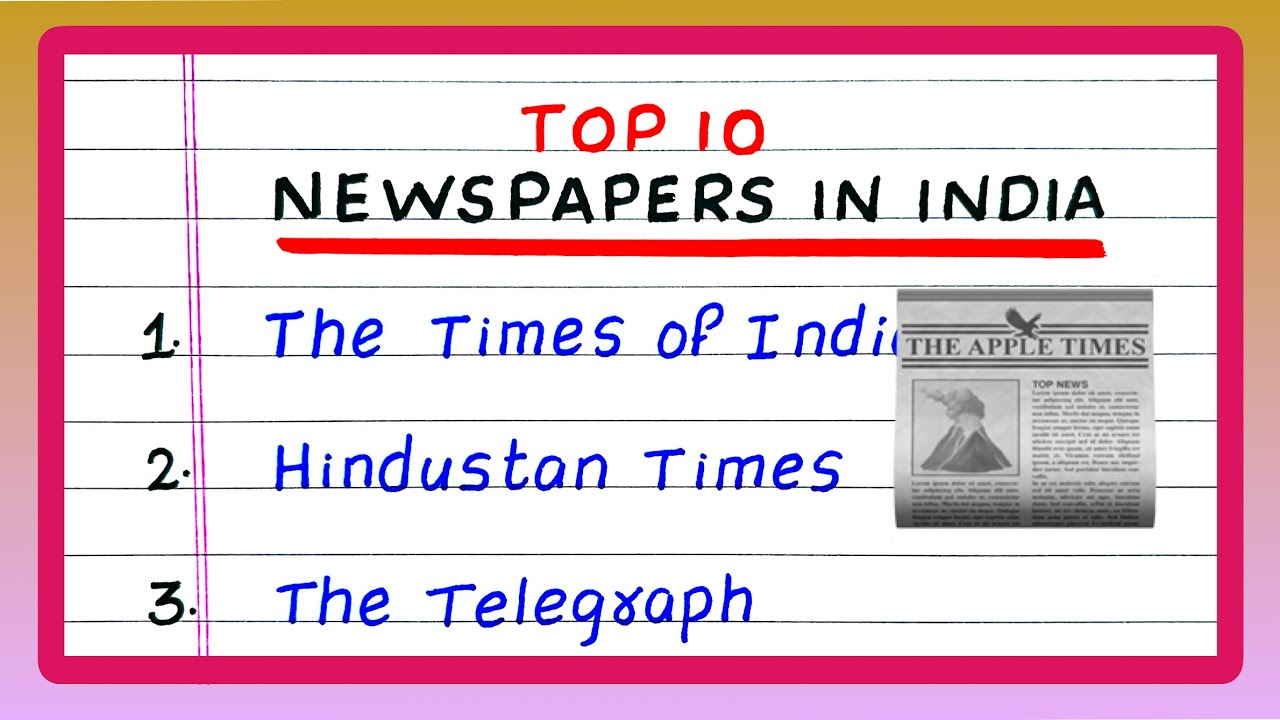 5 | Five Newspapers Name | 10 Newspapers Name | Some Newspapers Name ...