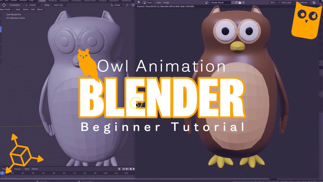 Blender Friendly Owl Tutorial - It's a Hoot! - YouTube