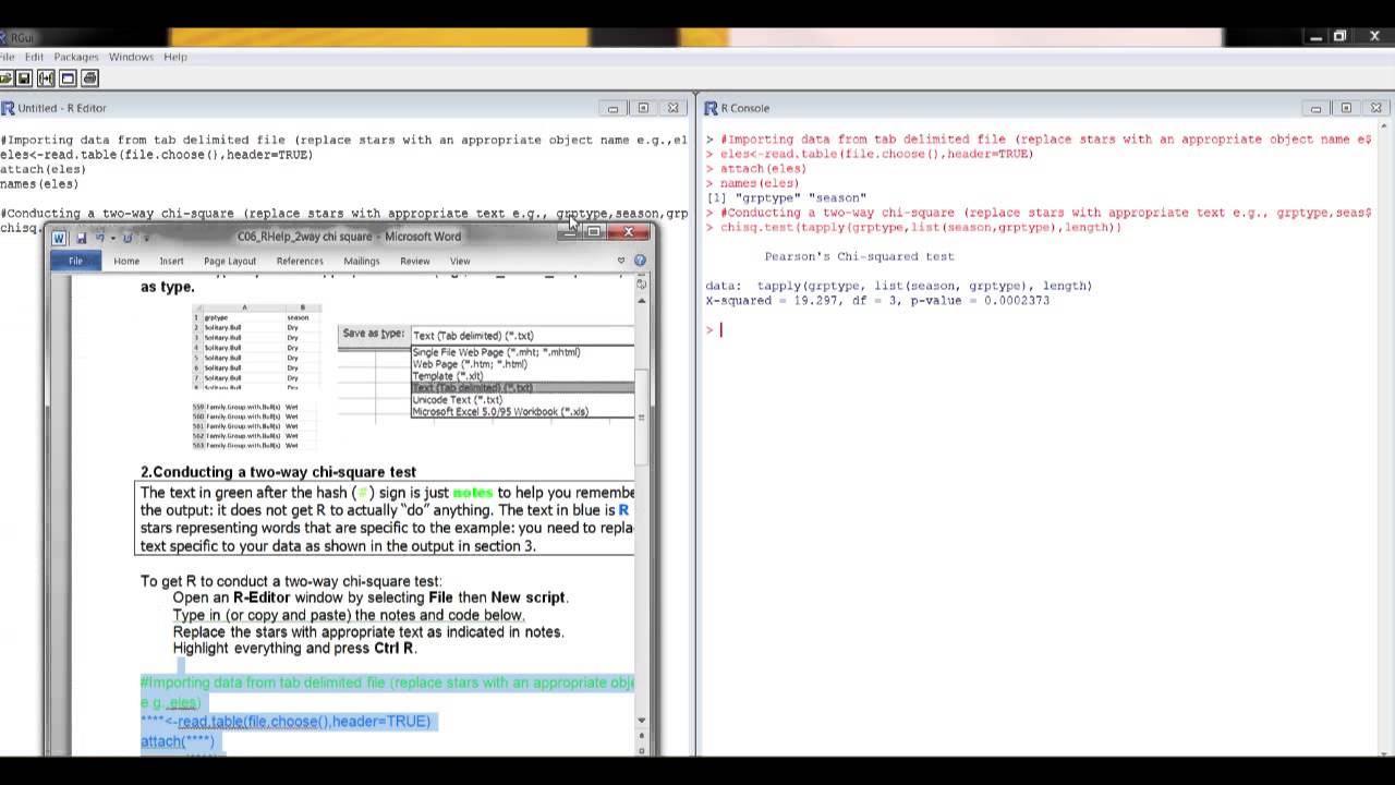 Two-way Chi Square in R - YouTube