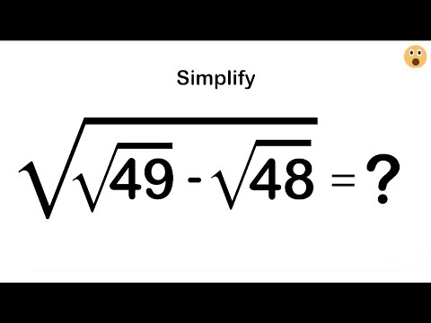 Nice Square root Simplification - YouTube