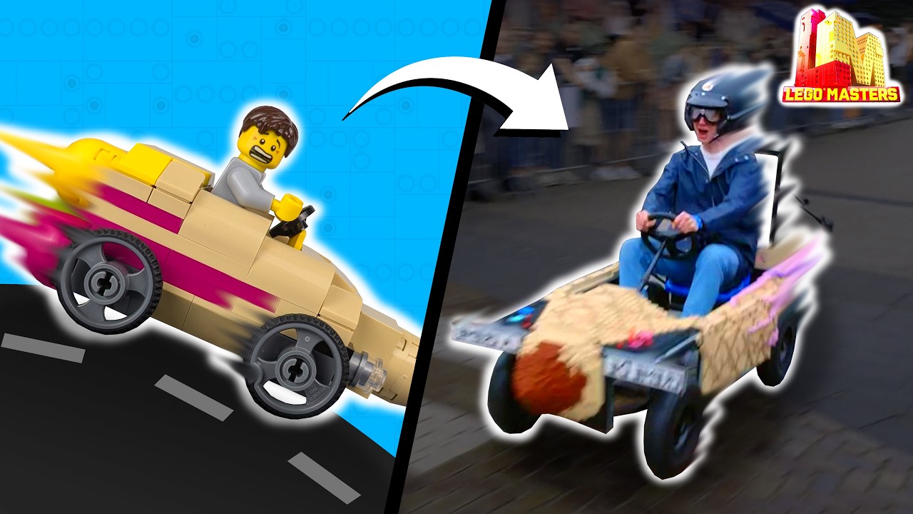 We RACED in LIFE-SIZED LEGO CARTS *LM EP 4* - YouTube