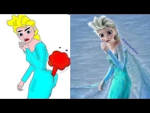 Elsa Frozen - Face Her Biggest Fear - funny Drawing memes -Try not To ...