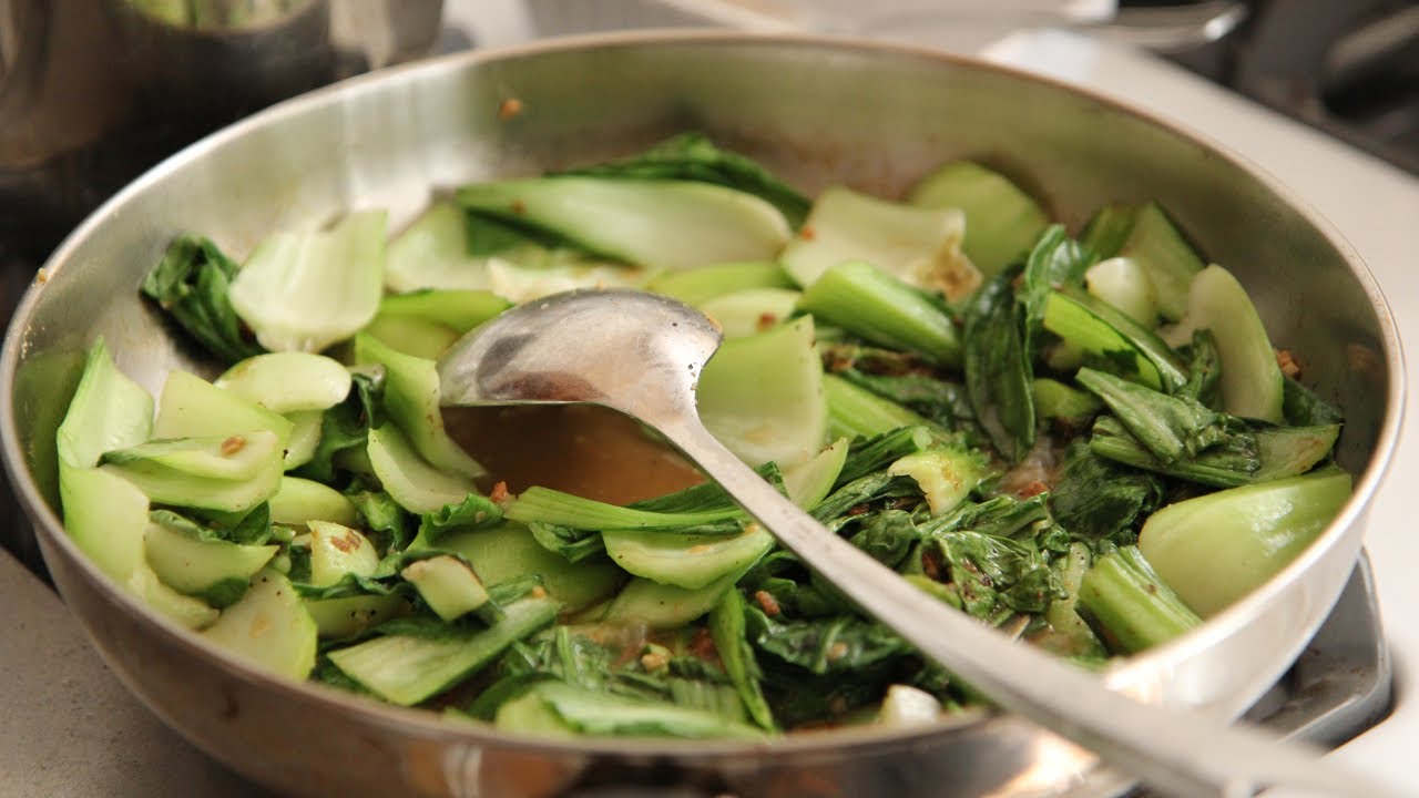Ginger Garlic Boc Choy Stir Fry Recipe (9.11.12 - Day 30) - YouTube